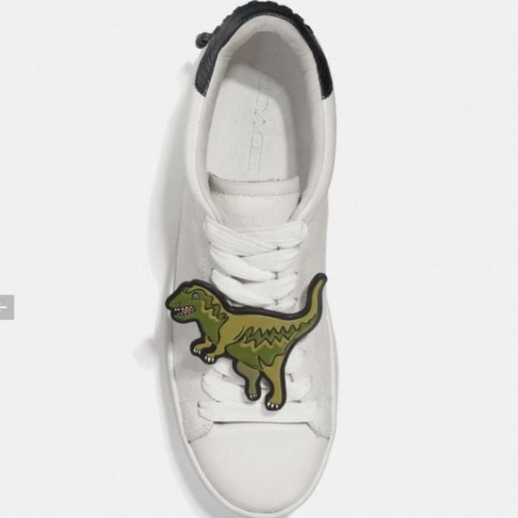 Coach | Shoes | Rare Coach Rexy Dinosaur Green Leather Patch Sneaker ...